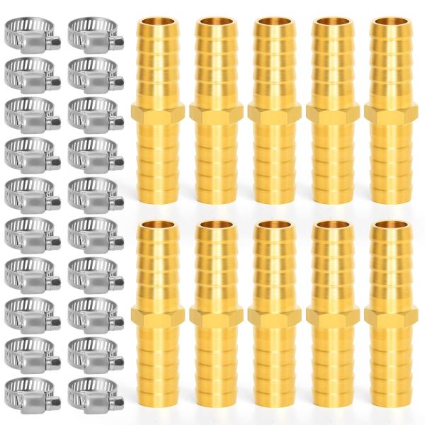 【材質です】耐久性ソリッド真鍮、高強度と硬度、長寿命、丈夫です【サイズ】6mm【優れた性能】真鍮の耐食性、高温の延性、低い導磁率です【特徴】ホースクリップ、調節可能なステンレスベルト付きで、ホースをプレスによる破損から保護します【機能です】...