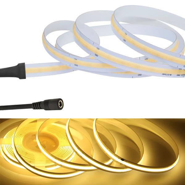 【DC12V電源インターフェース】 - - 本製品は、パソコン等のDC接続端子にケーブルを接続するだけでLEDの明かりを灯す事ができる、簡単接続のLEDライトです。 320LEDs/m，220LM/m，電力を節約しながら十分な明るさを提供し...