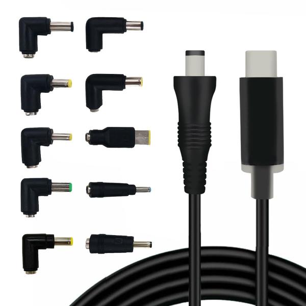 10種類のDCプラグ付属。多数のノートパソコンに対応！Panasonic対応プラグに変更した最新版！便利な2種類の電圧対応の トリガーケーブル内蔵IC（eMarker)で適正電圧を感知！安定伝送を実現！15V〜16V/19V〜20V専用です...