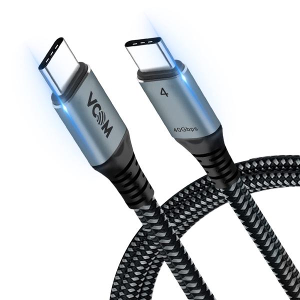 ?【40Gbps USB4ケーブル】USB C ケーブル 1.2mは最大40Gb/sのデータ転送速度に達し、14時間のHDビデオまたは25,000枚の写真を40Gbpsで1分間にコピーできます。（注：データ転送速度はホストとデバイスのサポー...