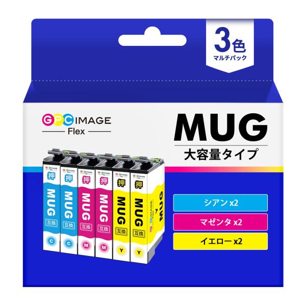 【商品仕様】：弊店の MUG-4CL マグカップ インク 6本セット 大容量には MUG-C *2 シアン / MUG-M *2 マゼンタ / MUG-Y *2 イエロー があります。【対応機種】：プリンター EW-452A EW-052A...