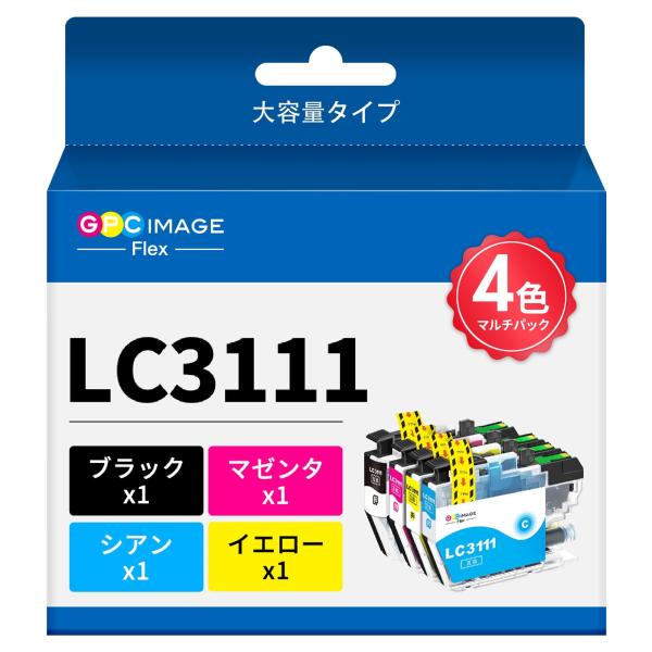 【商品仕様】：ブラザー 用 インクlc3111 4本セット 大容量には LC3111BK ブラック / LC3111C シアン / LC3111M マゼンタ / LC3111Y イエロー があります。【対応機種】：プリンターDCP-J587...