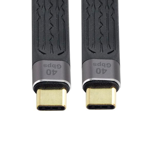 40Gbpsデータ、8Kビデオ20V 5A、100Wの電力に対応。リバーシブルデザインと電源タイプCコネクタ、リバーシブルプラグの向きとケーブル方向。スケーラブルなDC20V電源充電とusb3.1 10Gbpsデータをサポート。合金シェルオ...