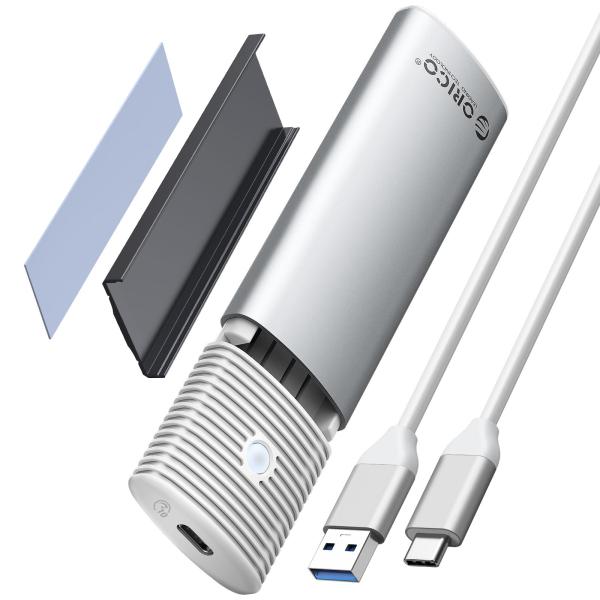 【携帯性と耐久性】超スリムなアルミニウムケースにより、SSD ケースは持ち運び可能で耐久性があり、旅行に最適です。 10Gbps USB C to C ケーブルを使用すると、データをより高速に転送できます。 最高速度は1000 Mb/sに達...