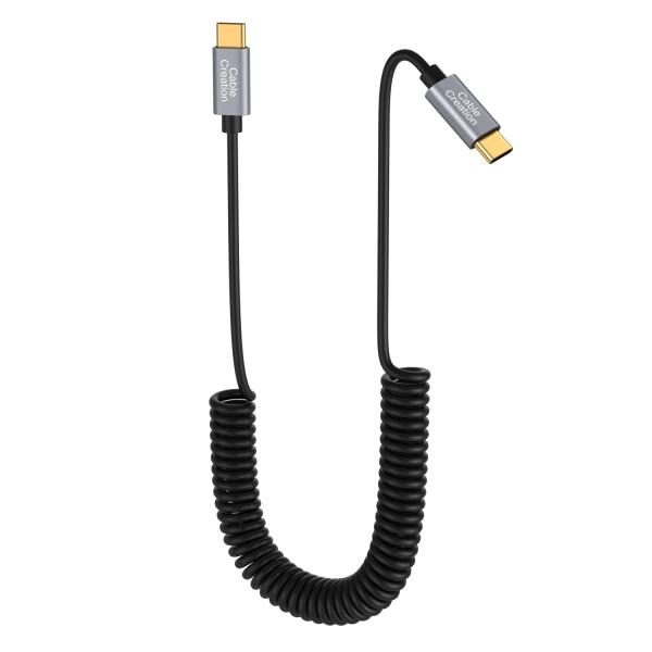 【弾性コイル設計】スマートフォンを車載充電器へ接続するのに最適な長さを提供しております。伸縮自由なので、ケーブルの絡まりがなく、また、長さが0.17Ｍから1.2Ｍまで自由に伸縮できます。巻かれたUSB-Cケーブルは収納しやすくて持ち運びが簡...