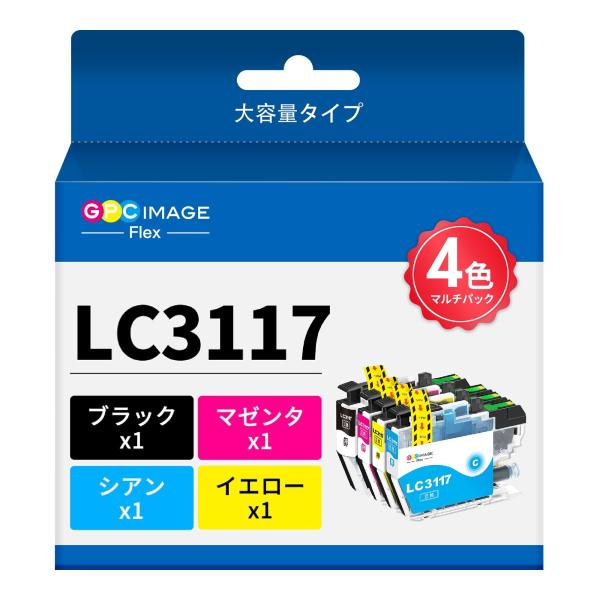 【商品仕様】：brother インク lc3117 4セット 大容量にはlc3117bk / lc3117c / lc3117m / lc3117y があります。【対応機種】：lc3117 は プリンター MFC-J6980CDW、MFC-...