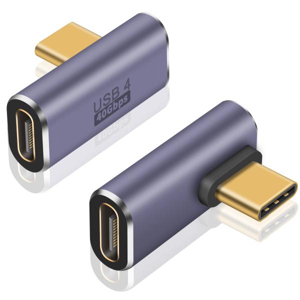 【USB Type C アダプタ】：標準のUSB4アダプターは完全に40GbpsのUSB Cアダプターで、Thunderbolt4ケーブル用に設計されています。 40Gb / sのデータ転送速度、効率的な転送ビデオ、写真、ファイルをサポート...