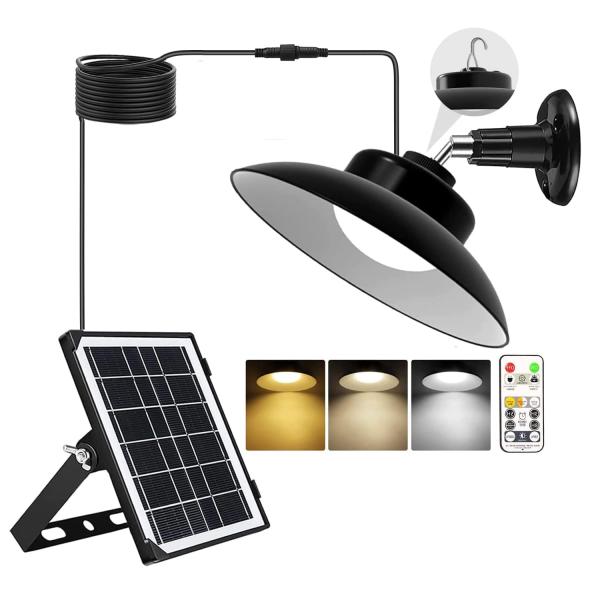 【分離型・屋外/屋内兼用・リモコン付き】 ソーラーパネルとLEDライトは分離型ため、設置場所の制限が小さくなります。連結ケーブル（5メートル）を利用して、ソーラーパネルは日当たりの場所に設置して、ライトは屋内でも点灯できます。使わない際に電...