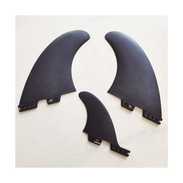 数量　　　：3枚サイズ　　：Lサイドフィン: 高さ　　　：136.9mm ベース幅　：134.1mm Foil:Flatセンターフィン: 高さ　　　：86.1mm ベース幅　：90.4mm Foil:50/50材質　　　：複数ナイロン素材＋...