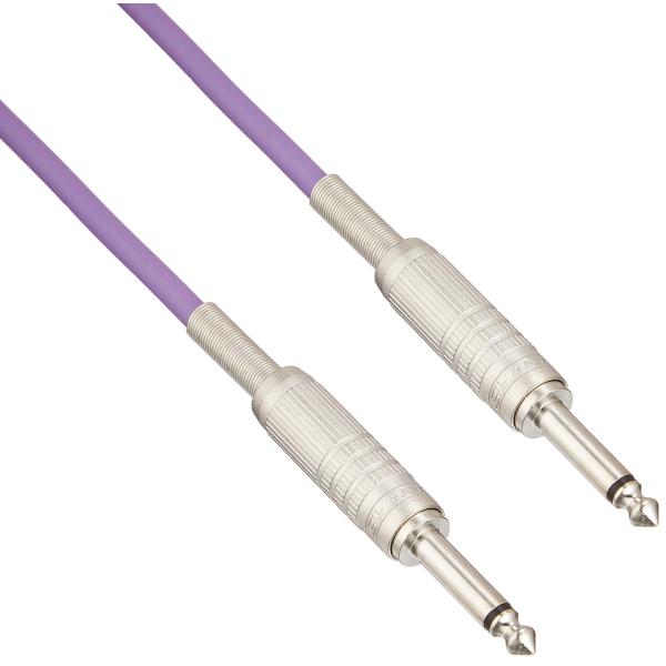 高密度編組シールド GS-6を使用ハンドリングノイズの防止のため、編組ケーブルの内側には電導ビニールを装填。楽器用シールドケーブルのスタンダード1m/紫