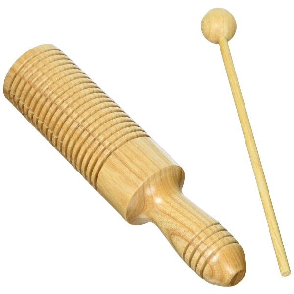 付属のビーターで叩いて“カンカンッ"というリズムを刻む他、凸凹をけずることでギロとしても演奏可能ギロでの演奏時は、付属のビーターのヘッド部分と柄の部分では異なる雰囲気の音色を出せます約217×φ47(mm) / 約140gウッドビーター付属...