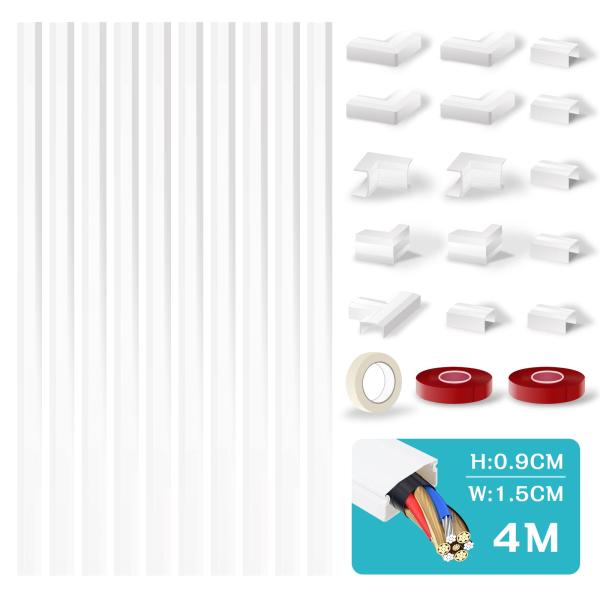 『コード隠し・安全で高品質の配線モール』この配線カバーは高品質のPVC素材が採用され、耐久性が優れて耐摩耗性、耐衝撃性が良い、変形しにくい性能があります。そして、難燃性、防水性、非導電性などの特徴でお家のケーブルをしっかりと保護できます。配...