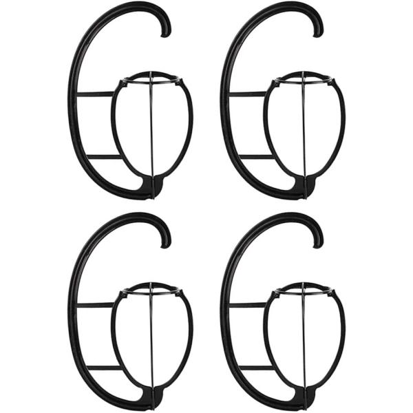 入数：4点。素材：プラスチック。サイズ：（組み立て後）約38×25×17cm。丈夫で簡単に作れるプラスチック製の組立て式ウイッグハンガー。厚みもあり安定性バツグンです。ウィッグハンガーはクローゼットや洗面、お風呂場どこでもかけるだけで便利な...