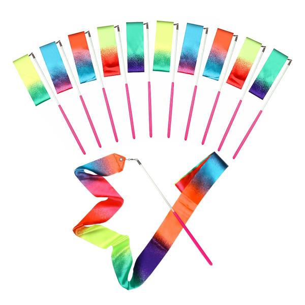 星空の色はリボンの新しい色であり、他のリボンよりも柔らかく滑らかです。このリボンは、非常に美しい複数の色を表示できます。子供たちのお気に入りのリボンの色。当社のダンスリボンはCEおよびEN71認定を承認し、子供たちはより安全に使用できます。...