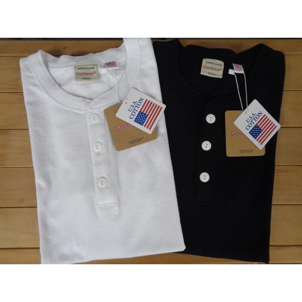 ＳＡＬＥ！！　税込定価　￥４,９５０Goodwearのヘビーウェイトなヘンリーネック無地長袖Tシャツ　レギュラーシルエットUSAコットンならではのタフな7オンスの肉厚ボディに洗いをかけてUSED感を演出。厚手なので一枚で着てもサマになります...