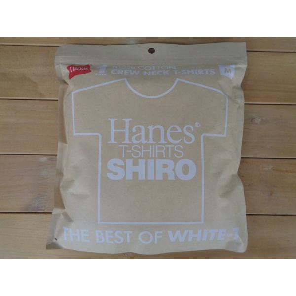 Ｈａｎｅｓヘインズ SHIRO クルーネック半袖Tシャツ １Pパック １枚組Hanes T-SHIRTS SHIRO（ヘインズ Tシャツ シロ） クルーネックTシャツです。赤ラベルで使用している糸を双糸にして編み立てた、厚みと柔らかさを兼ね...
