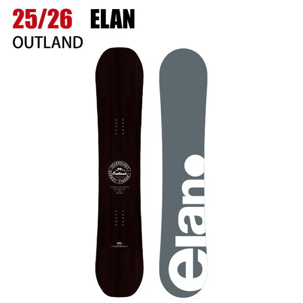 [商品名] 2025/2026 ELAN OUTLAND[サイズ] 139/143/148/151/155[カテゴリ] フリースタイル/グラトリ/ラントリ/パークセンターに強めのロッカーを持ち、横から見るとV字形状のようなガルウィング形状の...