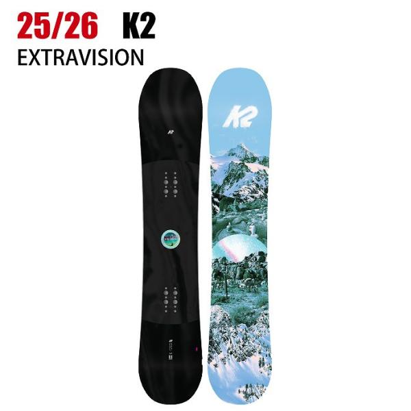 [商品名] 2025/2026 K2 EXTRAVISION[サイズ] 139/142/145/147/149/149WIDE/152/152WIDE[カテゴリ] オールラウンド/フリースタイル/パウダー/カービング/フリーライド中上級者向...