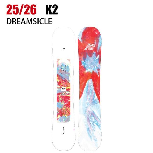 [商品名] 2025/2026 K2 DREAMSICLE[サイズ] 138/142/146/149/153[カテゴリ] オールラウンド/フリースタイル/カービングドリームシクルは、新しいラインの探求、狙っている新しいジャンプや挑戦など、全...