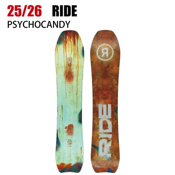 [商品名] 2025/2026 RIDE PSYCHOCANDY[サイズ] 138/142/146/150/154/158[カテゴリ] オールラウンド/フリースタイル/パウダー/カービング/フリーライドWARPIGのデザインをベースに、WA...