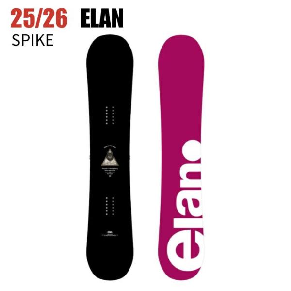 [商品名] 2025/2026 ELAN SPIKE [サイズ] 142/146/150/153/155/157[カテゴリ] オールラウンド/フリースタイル/グラトリ/ラントリ/パークスパイクは従来のハイブリットキャンバーよりもロッカー部分...