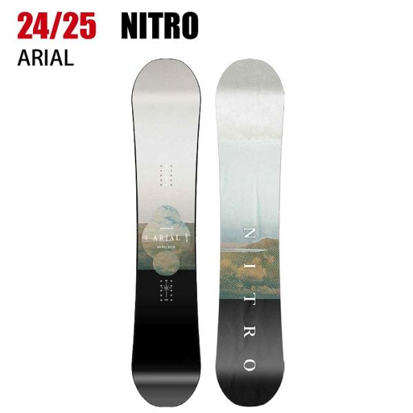 [商品名] 2024/2025 NITRO ARIAL[サイズ] 138/142/146[カテゴリ] フリースタイル/グラトリ/ラントリ/パーク逆エッジになりにくいキャムアウトキャンバーとレスポンス性に優れたパワーコアの組み合わせによりパウ...