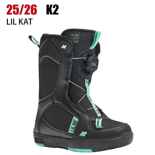[商品名] 2025/2026 K2 LIL KAT[サイズ] 15.0cm〜23.0cm[カテゴリ] BOA/ジュニア/フリースタイル/グラトリ/ラントリ/パークリルキャットはキッズ達の山への冒険心に火をつけてくれる。扱いやすいBoaフィ...