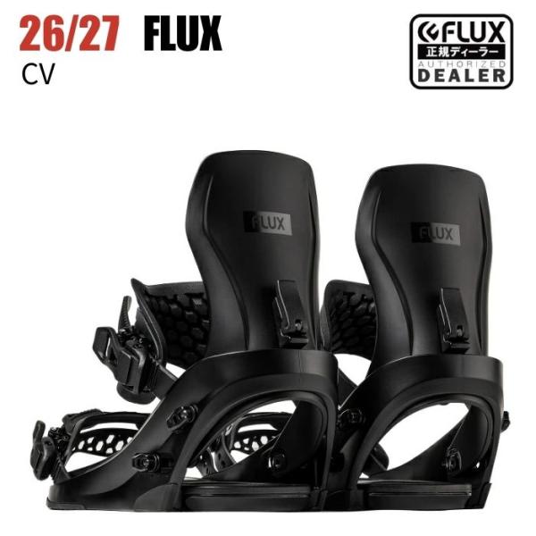 【発売日：2026年12月01日】[商品名] 2026/2027 FLUX CV[サイズ] S/M/L[カテゴリ] オールラウンド/フリースタイル/カービング/フリーライド1.5cm高く設計されたヒールカップがドラグを防ぎ、優れた操作性を実...