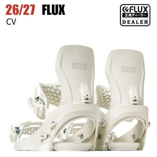 【発売日：2026年12月01日】[商品名] 2026/2027 FLUX CV[サイズ] S/M/L[カテゴリ] オールラウンド/フリースタイル/カービング/フリーライド1.5cm高く設計されたヒールカップがドラグを防ぎ、優れた操作性を実...