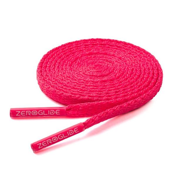 4mm幅のグリップ加工シューレース、ゼログライドシューレースが登場。■カラー：ネオンピンク■素材：合成繊維