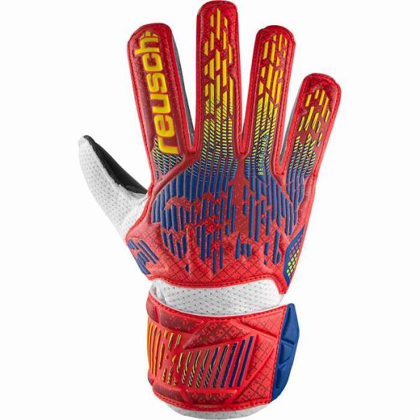 合成ラテックスを使用したパームは、人工芝やハードグランドでも優れた耐久性を発揮。簡単に着脱できるオープンカフ仕様。国のイメージカラー。■パーム:ロイシュソリッド■カット:エクスパンスカット■カフ:オープンカフ■カラー：スペイン