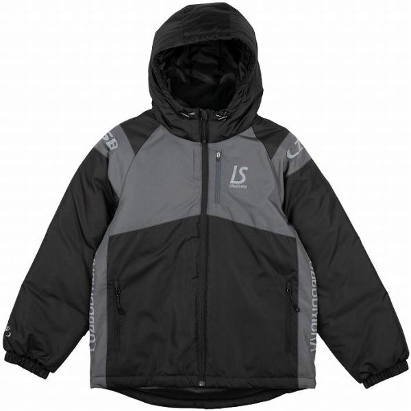 胸ポケット付きのシンプルなデザインのジュニア用中綿ジャケット。防寒性、保温性に優れたアウター。■本体：ポリエステル100％、裏地：ポリエステル100%、中綿：ポリエステル100%■カラー：819BLKCHC