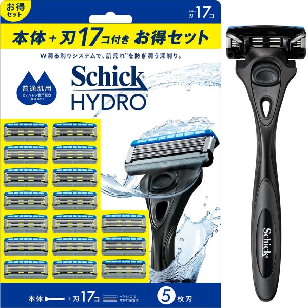 【商品概要】やさしく深剃り【商品説明】【商品詳細】ブランド：Schick(シック)商品種別：ビューティー商品名：Schick(シック) ハイドロ 普通肌 クラブパック（本体＋刃１７コ）男性用 髭剃り カミソリ製造元：Schick(シック)発...