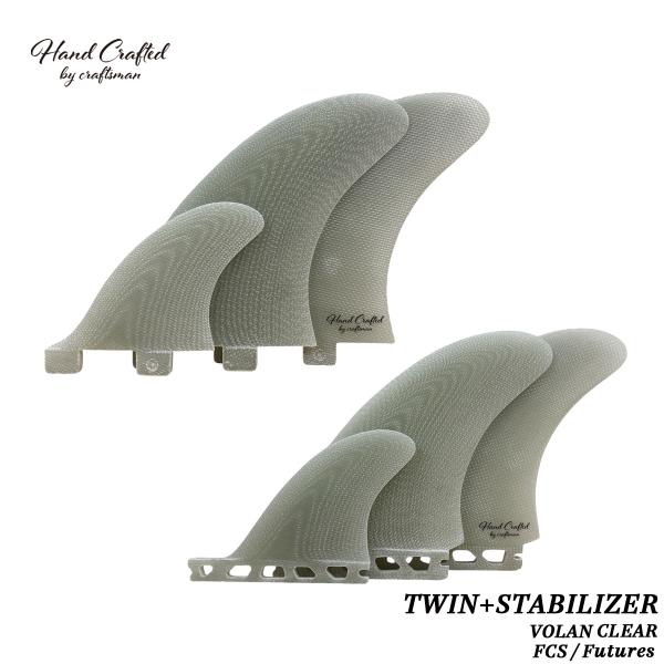 購入者の全員にCRAFTSMAN WETSUITSのカスタムオーダーまたは既製品でご使用いただける【期間限定の割引クーポン券】を進呈させていただきます。 TWIN+STABILIZER FCS / FUTURES VOLAN CLEAR●マ...