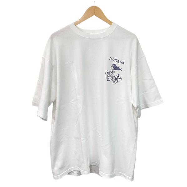 【HEAVY WEIGHT T-shirt / シルクスクリーン】アーティストRyuAmbeとSTANDARD plus+のコラボ商品。●サイズ　XL●カラー　ホワイト●デザインカラー　フロント：ネイビー　バック：オレンジ●綿100％