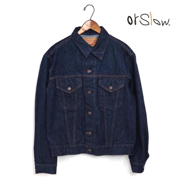 オアスロウから60年代の名作デニムジャケット、通称3rdタイプと呼ばれるGジャン。現代ではお馴染みの、胸ポケ位置がやや上部に位置し、プリーツを無くし胸にＶ字のシームが入ったデザイン。最もGジャンの中ではポピュラーなタイプで、時代を超えて愛さ...