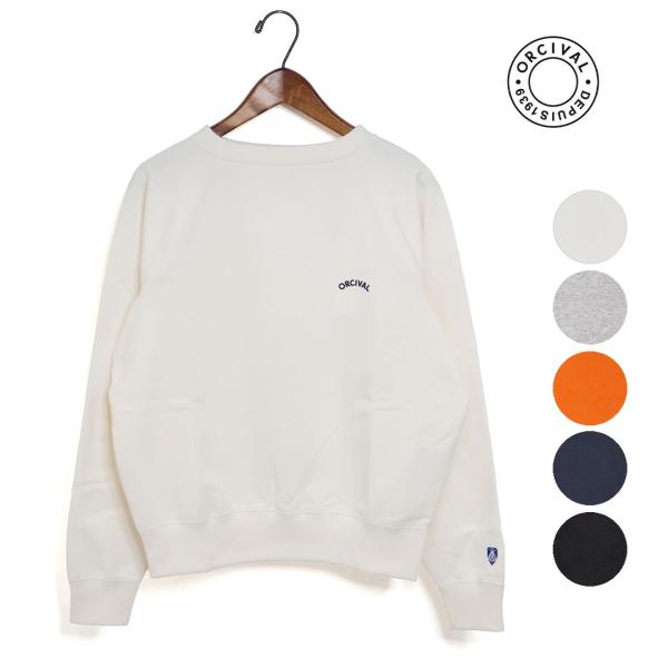 ORCIVALのヴィンテージライクなプルオーバースウェット。左胸にはフロッキープリントのロゴがあり、左袖にはブランドアイコンがあしらわれています。ラグランスリーブのデザインで、運動量を確保するためのガゼット仕様が施されています。薄手ながらも...