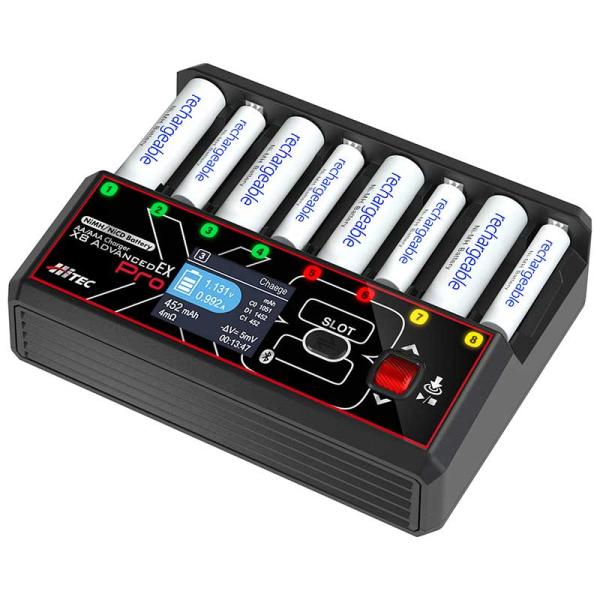 電池を育て、鍛え、極める8スロット充電器単3・単4電池を最大8本まで同時に充電でき、各スロットを独立制御することで電池ごとに最適な充電管理を実現します。7種類の充電・放電モードや最大3.00Aの高電流充電Bluetooth 5.0によるスマ...