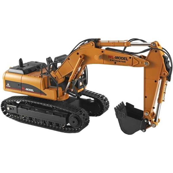 リアリティを超える体験！精密制御と力強さを兼ね備えた油圧ショベル 重量感と再現度を追求し、バケット・アーム・キャタピラ・シリンダー・車体フレームにメタルダイキャストを採用。実車同じ全メタル製キャタピラ（履帯）採用し、地形制限なしに自由に移動...