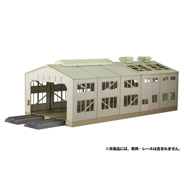 1/80スケールサイズのペーパーキット電車庫が登場！往年の電車区等で見られたスタイルをイメージしてモデル化しました。ずらりとトラスが連なる内部は圧巻です。色分け済みのペーパーキットとなっていますので、組み立てるだけで雰囲気を楽しめます。サイ...