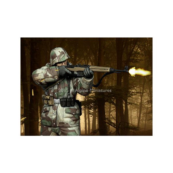 Alpine Miniatures製レジンフィギュアです。半自動ライフルGew.43を射撃中のフィギュアです。原型師には、鳴弦屋ブランドでもご活躍中の日本人原型師、佐藤 孝洋氏を起用しました。1943年から配布された国防軍用の防寒服2号モデ...