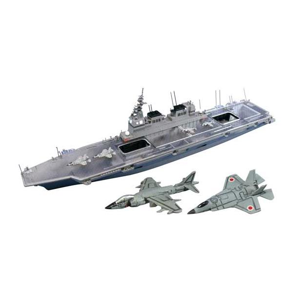 ひゅうが型二番艦　護衛艦ＤＤＨ１８２は平成23年3月に就役し、「いせ」と命名されました。キットは透明樹脂の甲板を付属し、新規デカ−ルとボ−ナスパ−ツにはＦ-３５戦闘機とハリア−付きです。ちょっと遊んでみましょうね、みなさん！！※この商品はプ...