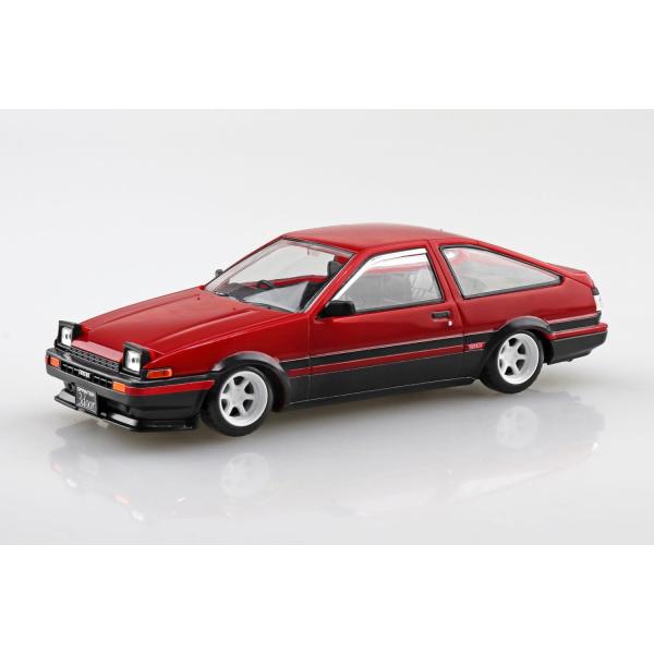 AE86のカスタム仕様が仲間入り！！ボディ色をプラスチック材料の着色で再現する事により、塗装不要となりました。ツヤツヤのボディも見どころです。はめ込み式を採用する事で接着剤が不要となりました。キットを簡略化しながらも1/32スケールで高い再...