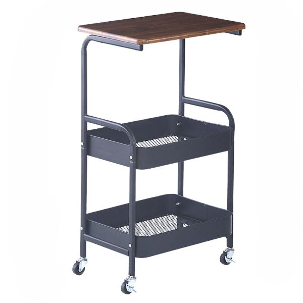 [ 商品仕様 ]サイズ：高さ77cm×幅42cm×奥行30cm総合耐荷重：約60kg重量：約3.8kg材質：スチール、ベニヤ板カラー：ホワイト/ナチュラル、ホワイト/ブラウン、ブラック/ブラウン組立時間：約10〜20分（工具付き）[ 注意事...