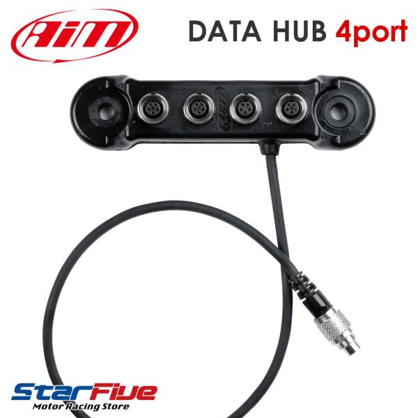 AiM DATA HUB（エーアイエム データハブ）は、ディスプレイを含めたAiMのCAN拡張モジュールを複数同時接続する場合にポート数を増やすためのハブケーブルです。拡張モジュールを接続するためにAimが利用しているCANネットワークは非...