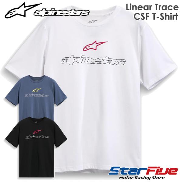 アルパインスターズ アパレルウェアライン Lineair Trace CSF SS（リニア トレース）は、快適性とカジュアルスタイルを兼ね備えたスポーティーな印象の半袖Tシャツです。■商品特徴・グラフィックはソフトハンドプリント技法を使用　...