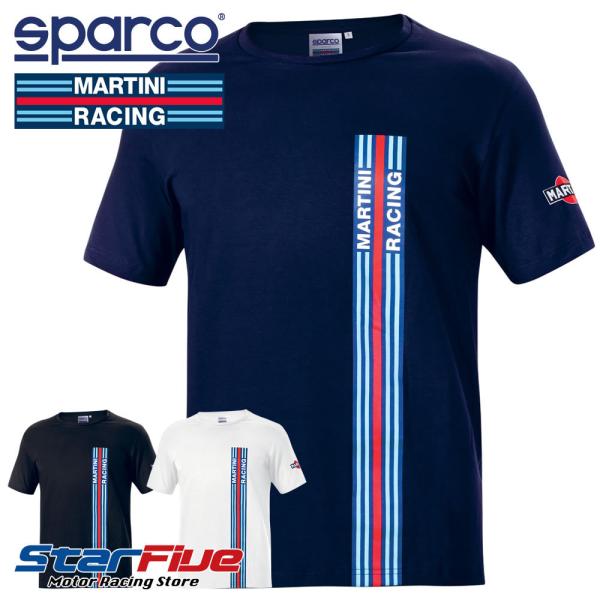 MARTINI RACINGデザイン＆SPARCO ライフスタイルラインが融合したTシャツです。マルティーニレーシングのストライプを大きくデザインされたインパクトある一着。伸縮性にも優れており、サーキットはもちろんタウンユースにも重宝します...