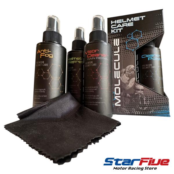 MOLECULE（モレキュール）ヘルメットケアKITは、ヘルメットケアに必要な4種のスプレーがセットになっています。（単品購入よりも660円お得です）■セット内容1.クリーナー＆ポリッシャー 118ml（クリーナー＆艶出し剤）2.リフレッシ...