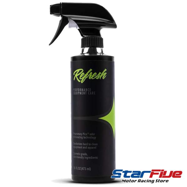 MOLECULE（モレキュール）リフレッシュは、一般的にケアが難しいとされている化学繊維（ノーメックスやアラミドなどの難燃性素材）を使用したレーシングスーツやアンダーウェア、ヘルメット内装、フレッシュな状態に保つ消臭抗菌スプレーです。■商品...