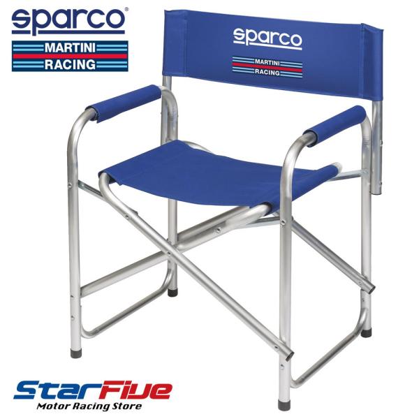 MARTINI RACINGデザイン＆SPARCO ライフスタイルラインが融合したコラボレーションアイテム。鮮やかなSparcoブルーがスポーティーな印象の折りたたみ椅子です。本体骨格には軽量かつ高剛性を誇るアルミニウム製。張力に優れる60...